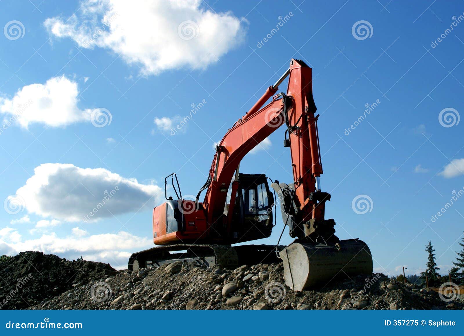 Earth digging excavator stock image. Image of site, earth - 357275