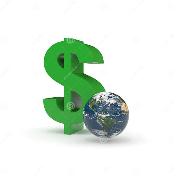 Earth and dollar sign stock illustration. Illustration of market - 11153228