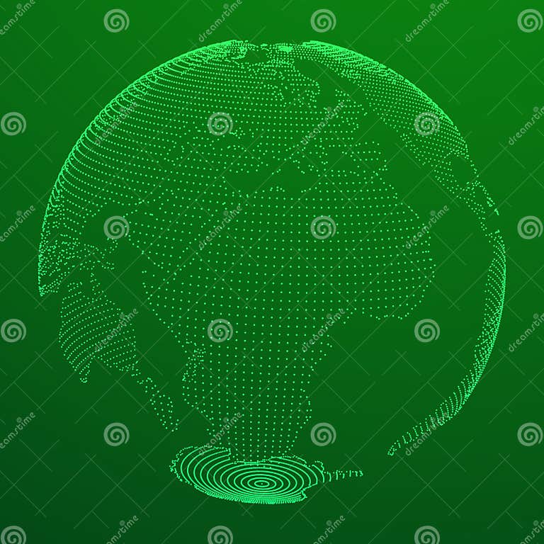 Earth with dots stock vector. Illustration of communication - 100741666
