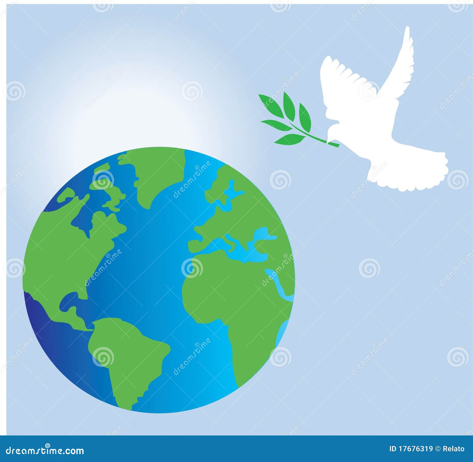 Earth And Dove Royalty Free Stock Images - Image: 17676319