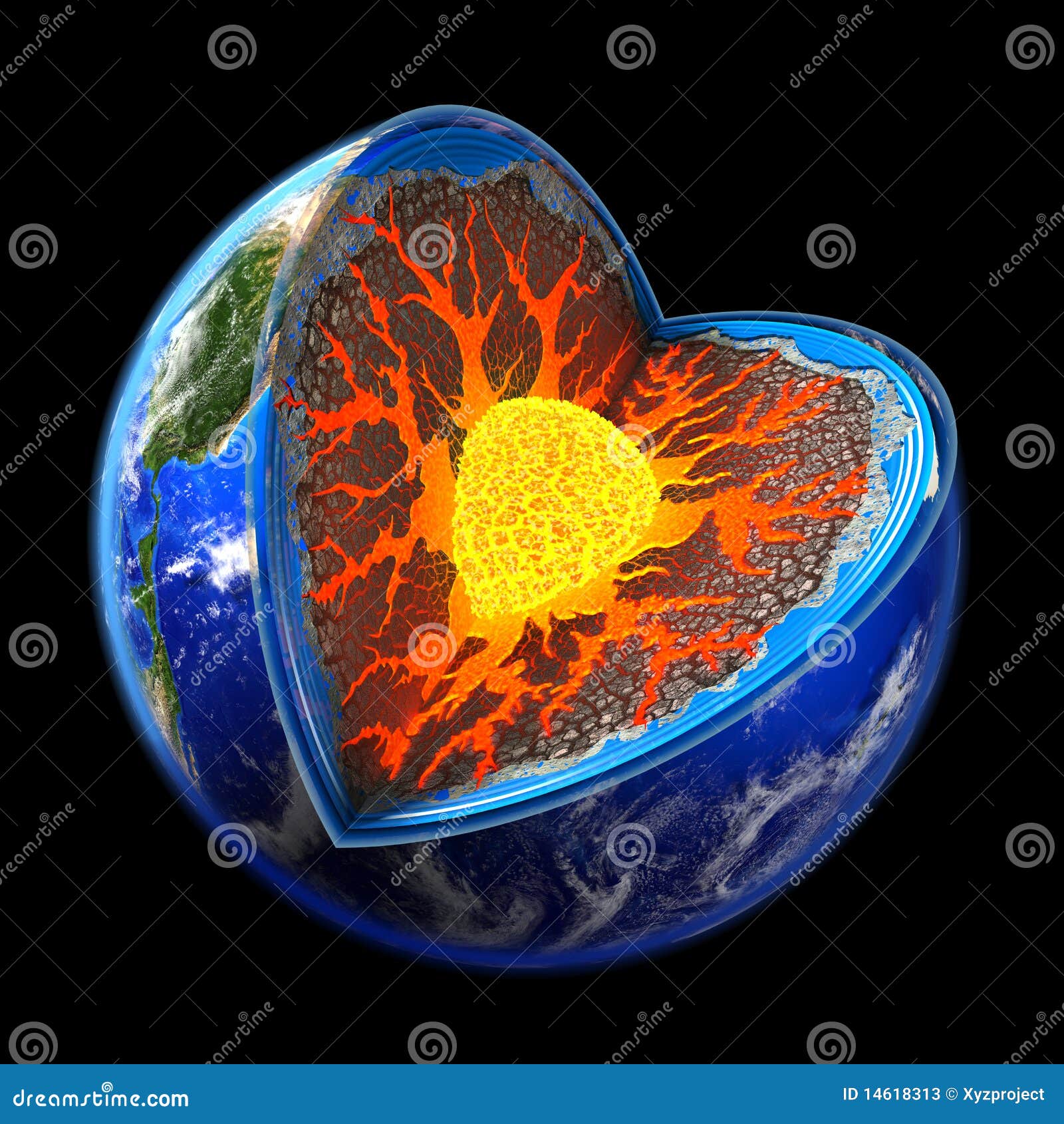 Earth Geosphere Layers Structure. Planet Geology Infographic ...