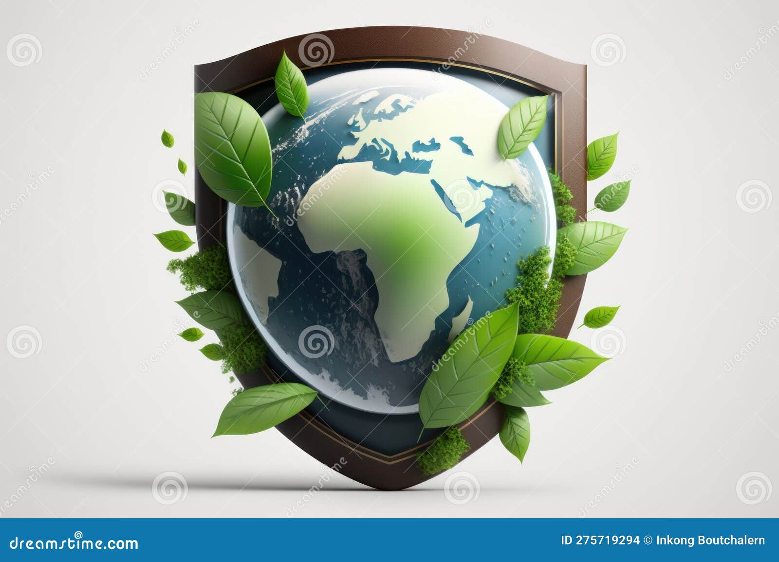 Earth with Eco Protection Shield Background, Save the World Concept ...