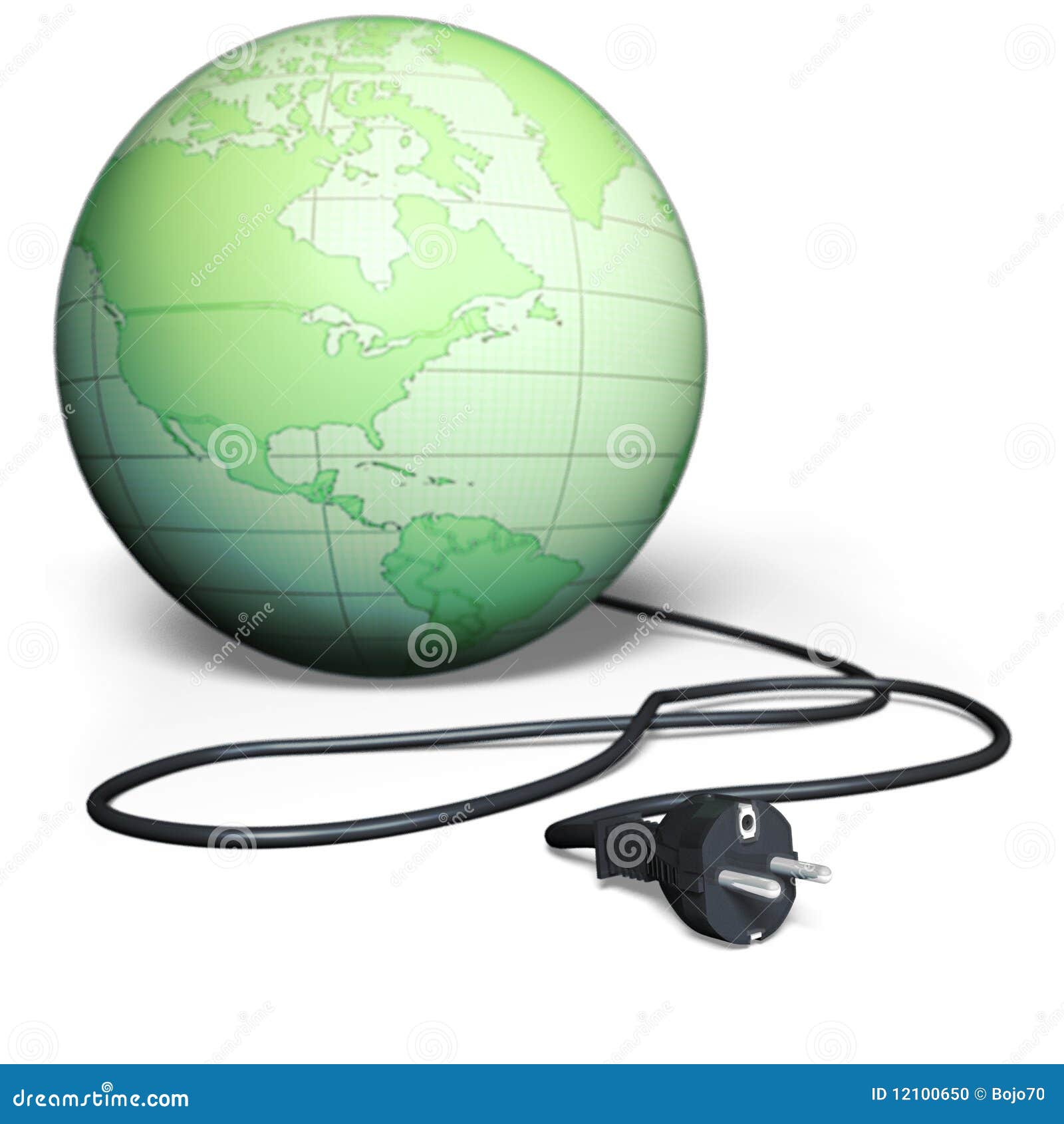 Earth electric cord stock illustration. Illustration of unplug - 12100650