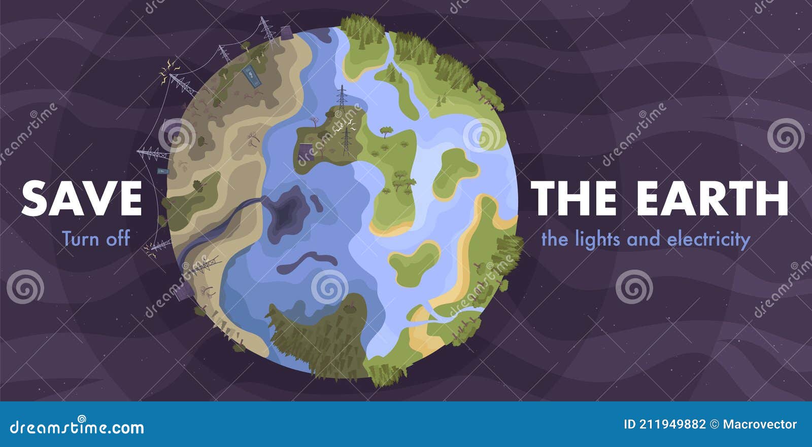 Earth Electricity Concept stock vector. Illustration of technology ...