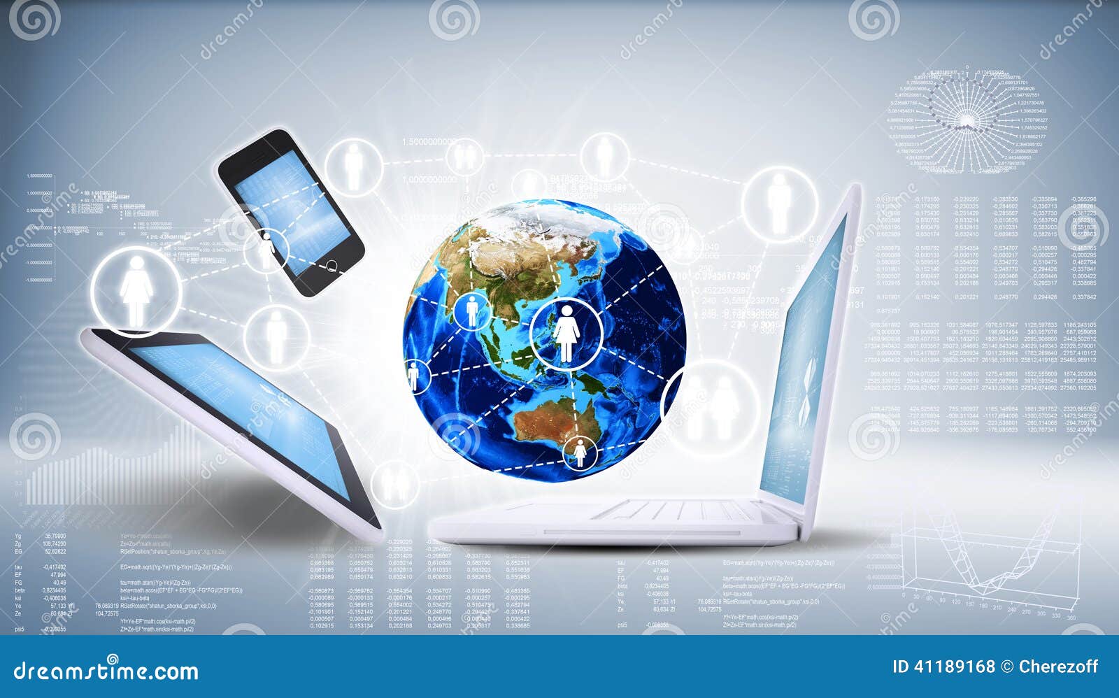 Earth and electronics stock illustration. Illustration of design - 41189168