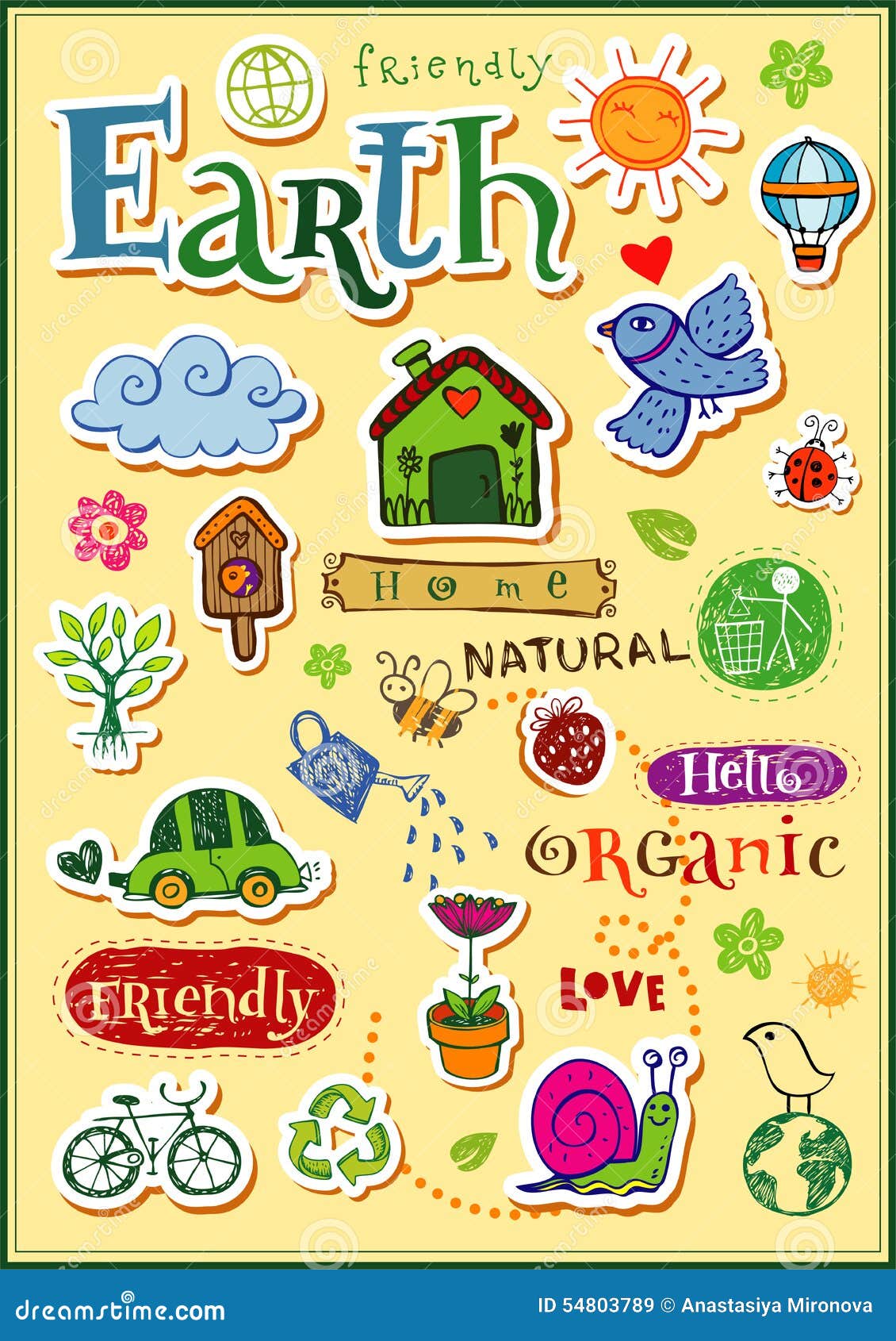 Earth elements set stock vector. Illustration of collection - 54803789