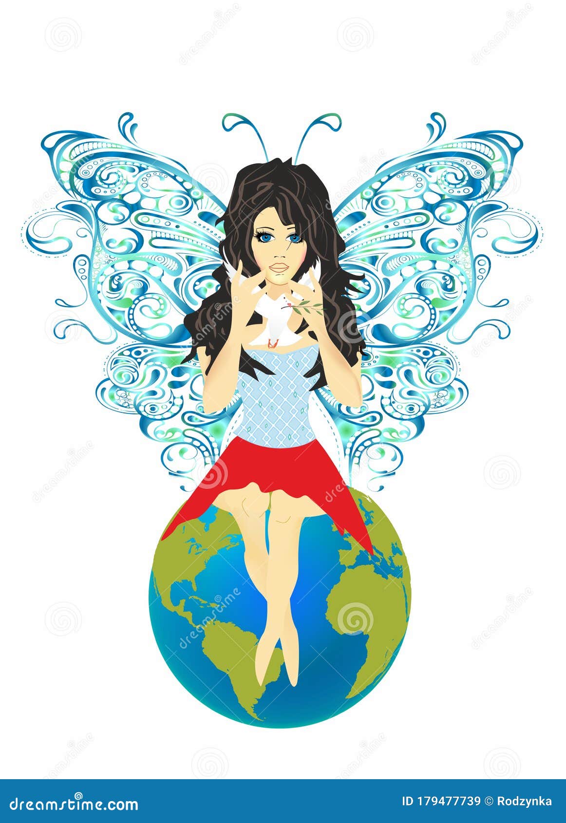 Earth elf stock illustration. Illustration of blue, ornament - 179477739