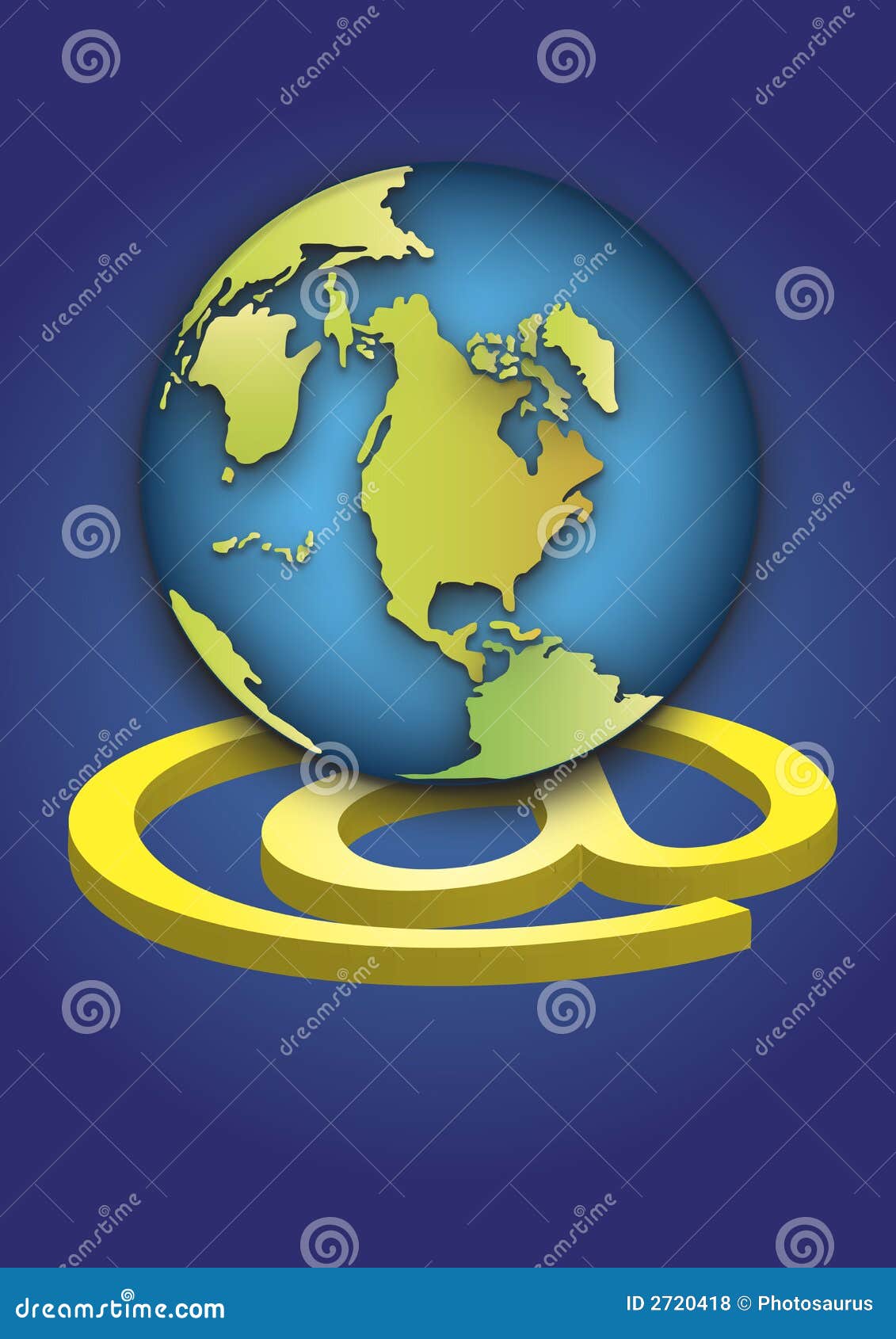 Earth and Email stock illustration. Illustration of laptop - 2720418