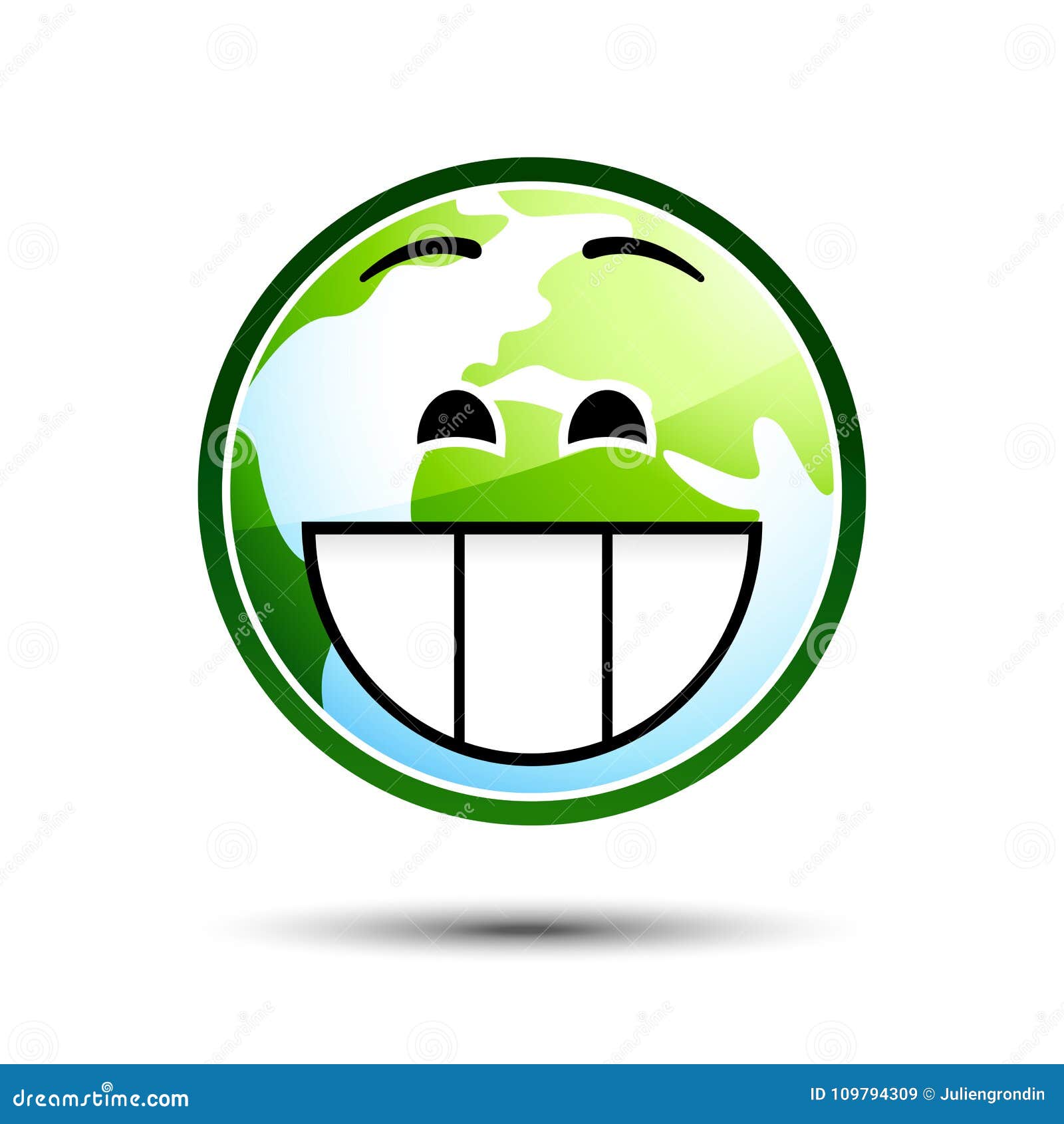 Earth emoticon smiling stock illustration. Illustration of vector ...