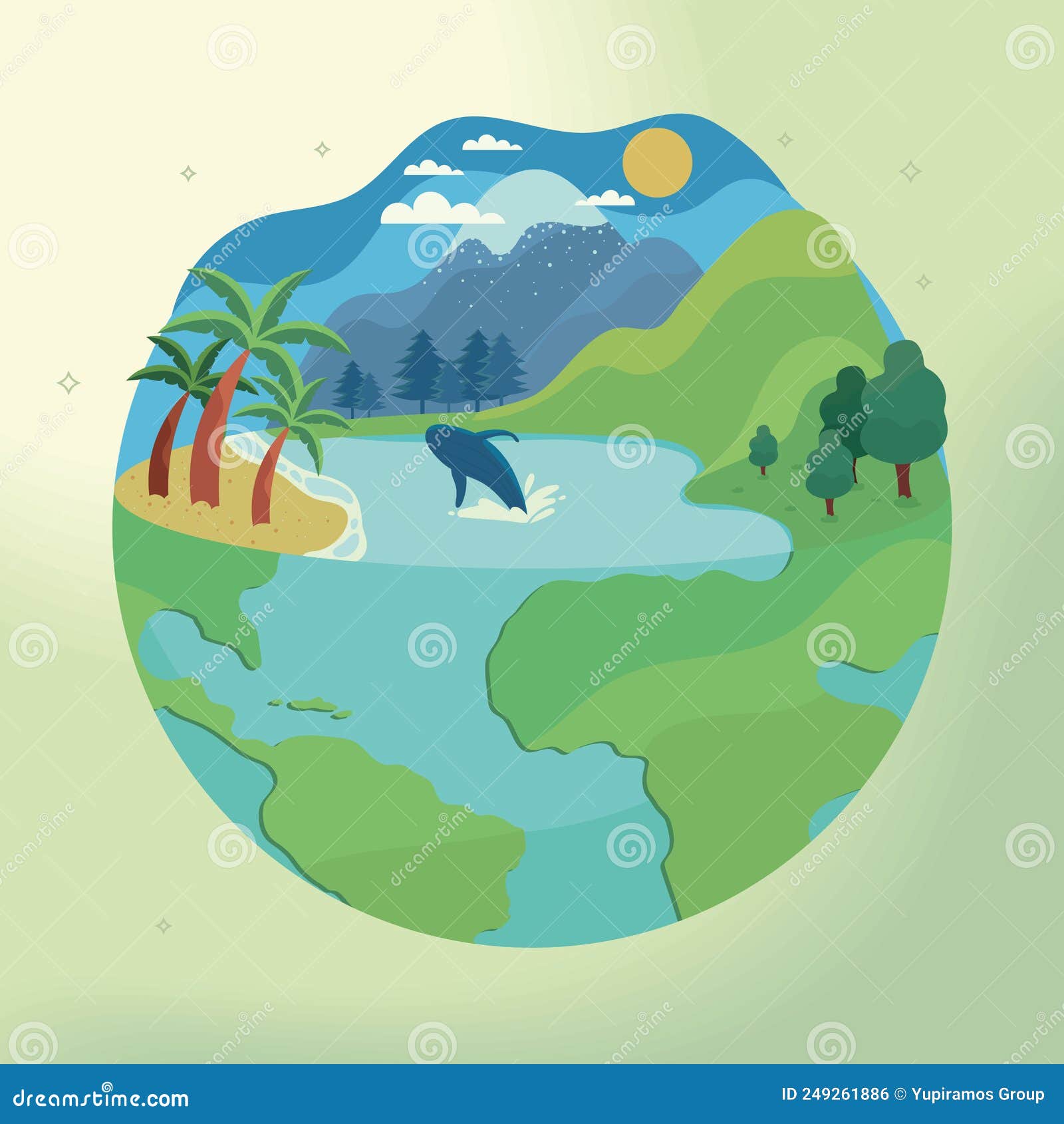 Earth environment concept stock vector. Illustration of ecology - 249261886