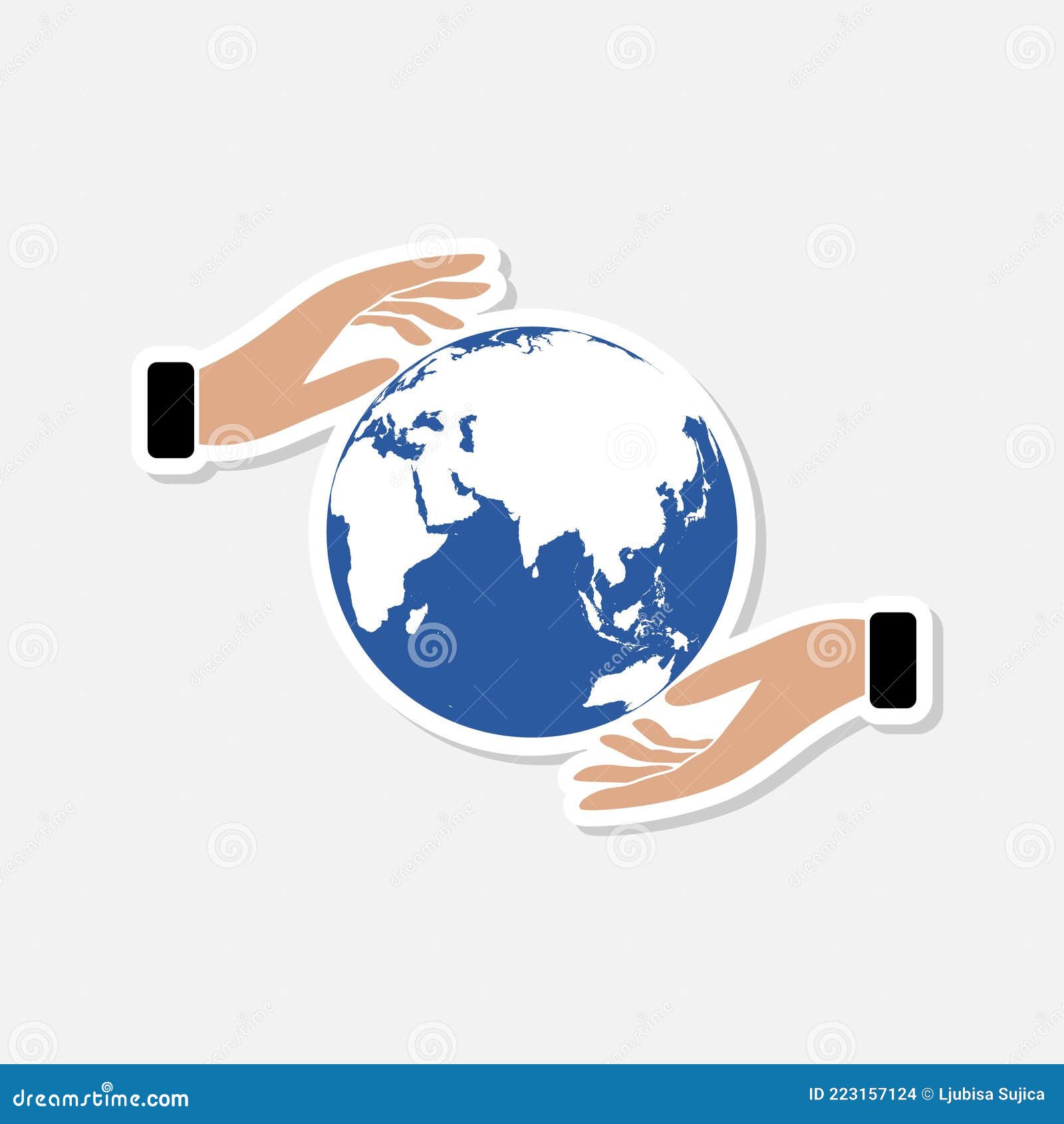 Earth Environment Icon. Earth Care Logo Stock Vector - Illustration of ...