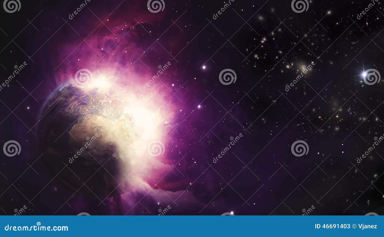 Earth explosion stock illustration. Illustration of cosmos - 46691403