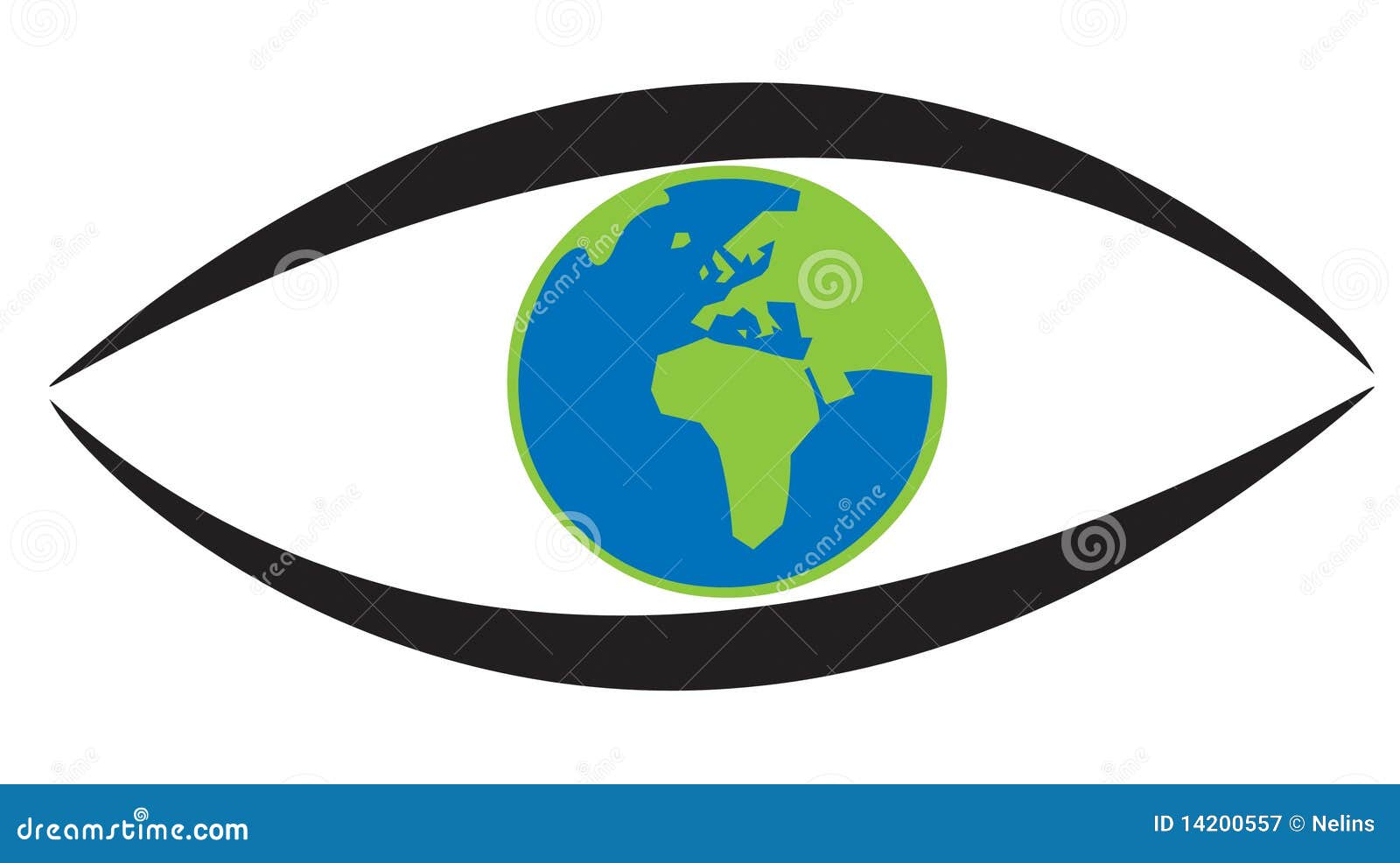 Earth in eye stock illustration. Illustration of earth - 14200557