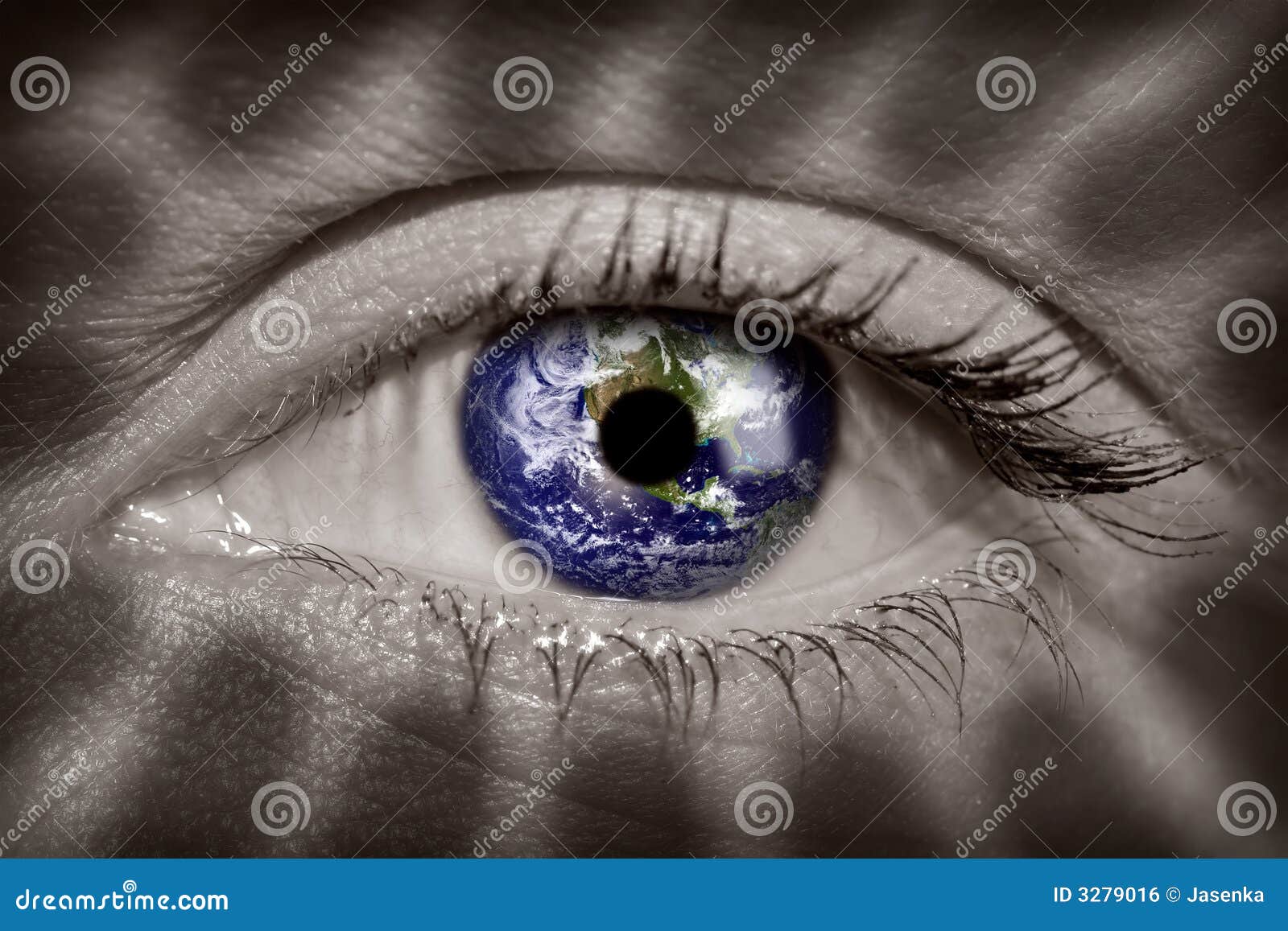 Earth in eye stock photo. Image of global, land, conservation - 3279016