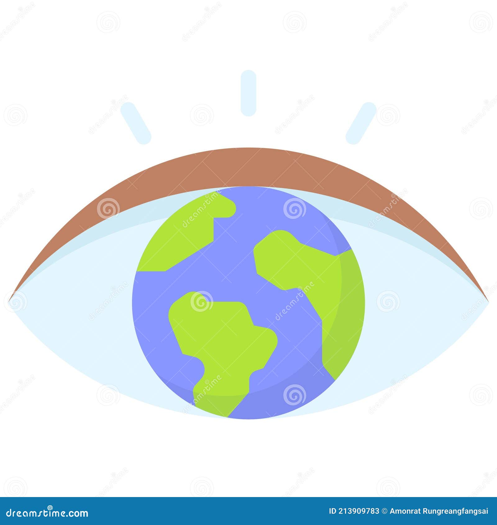 Earth Eye Icon, Earth Day Related Vector Stock Vector - Illustration of ...
