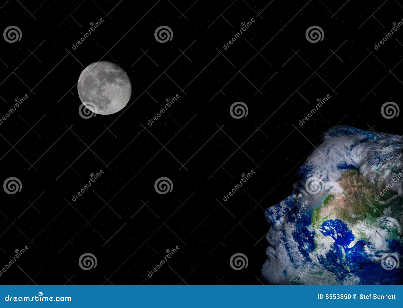 Earth face stock photo. Image of moon, system, thought - 8553850