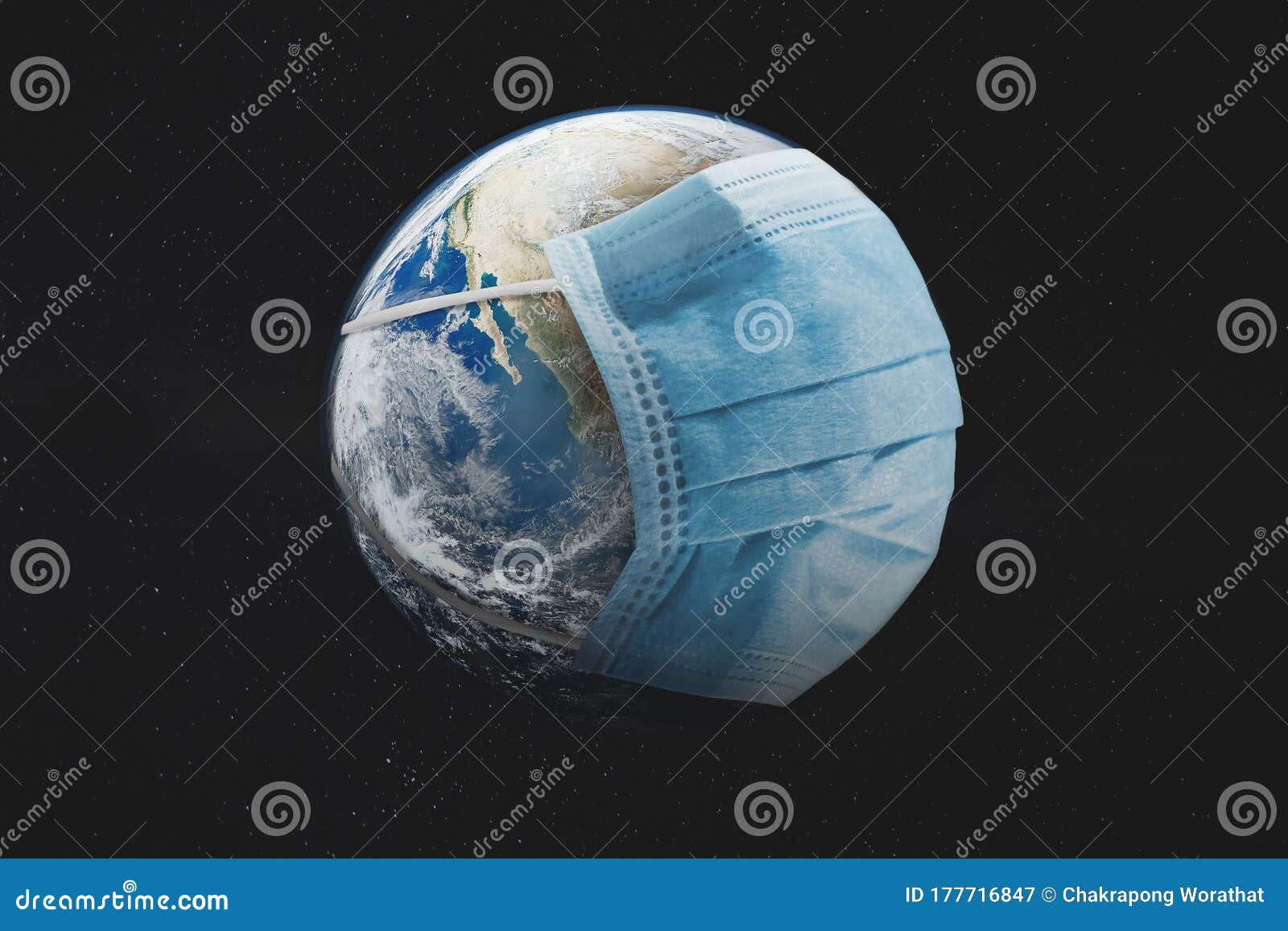 Earth with Face Mask Protect the Globe. Elements of this Image ...