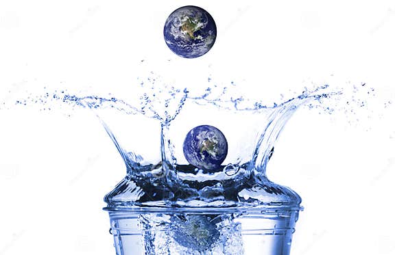 Earth falling in water stock image. Image of energy, nature - 4205891