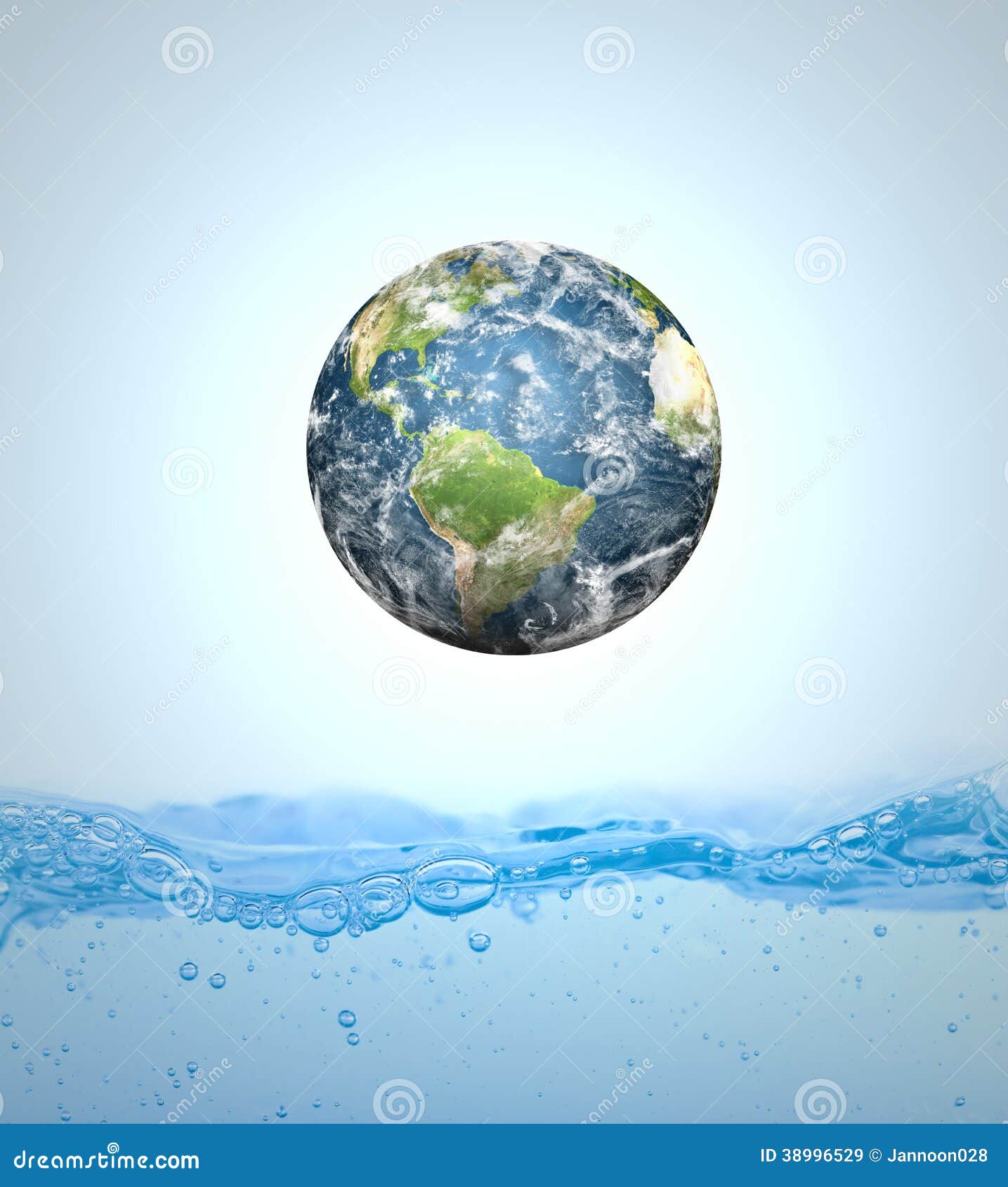 Earth Falling In Water Stock Photo | CartoonDealer.com #96408150