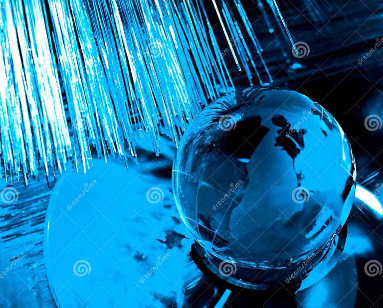 Earth and fiber optics stock photo. Image of background - 13473384