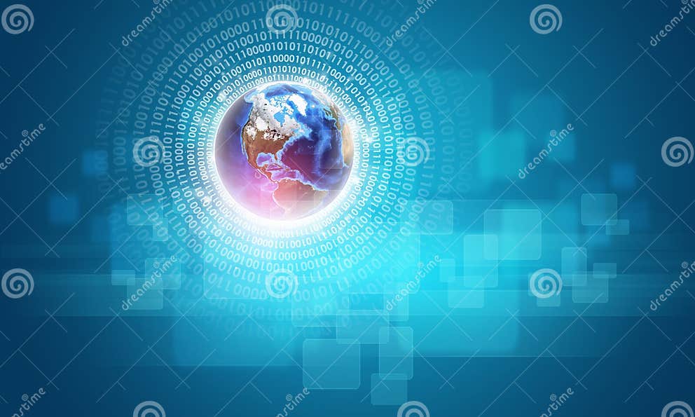 Earth with Figures and Rectangles Stock Photo - Image of glow, gradient ...