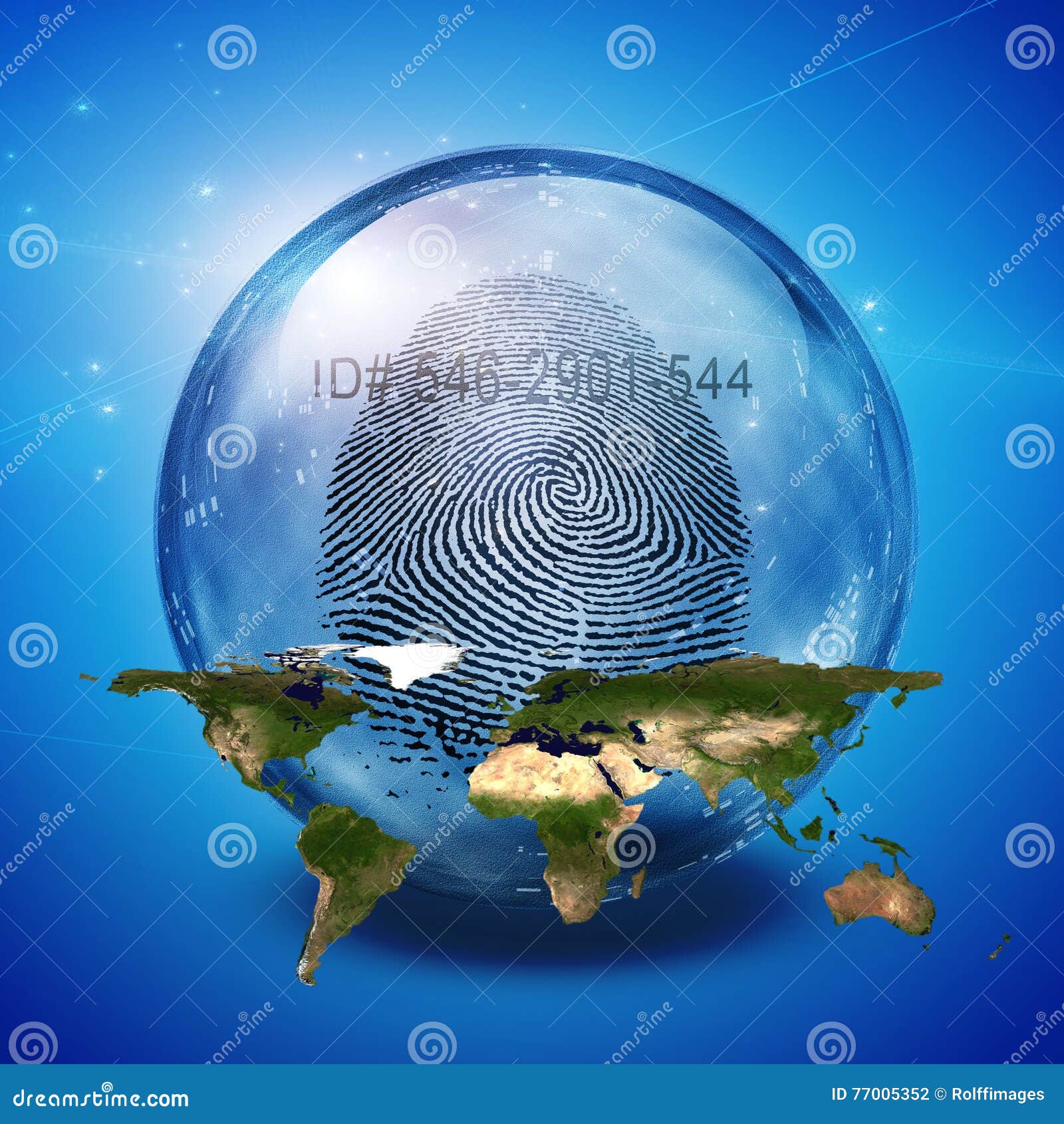 Earth fingerprint Id stock illustration. Illustration of captured ...