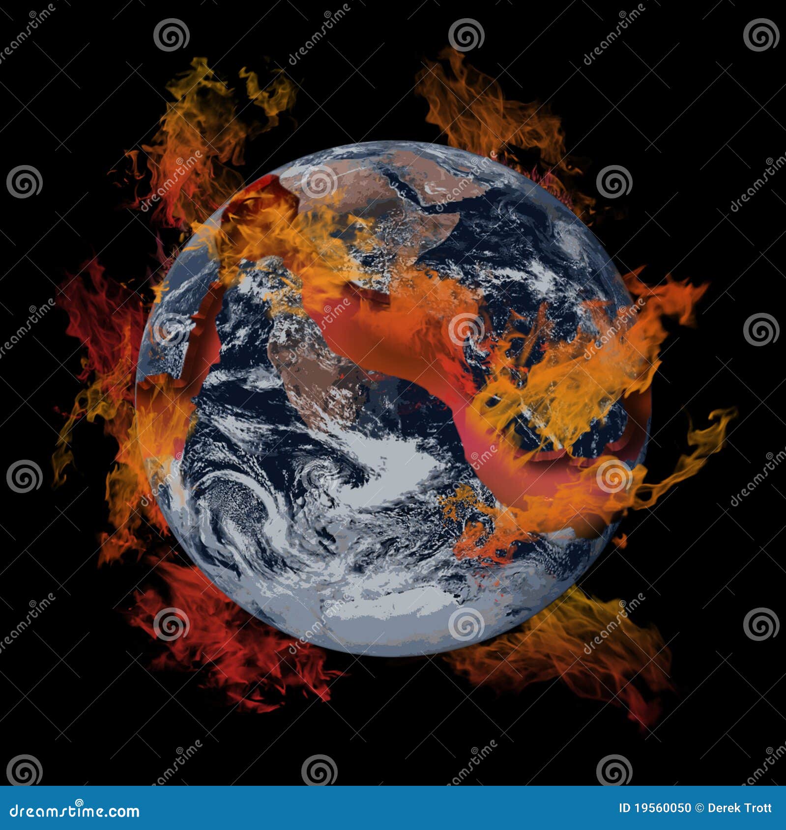 Earth On Fire. Stock Photo - Image: 19560050