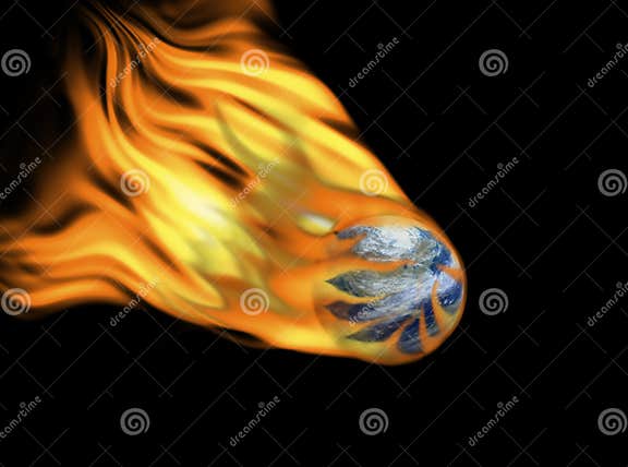 Earth on fire stock photo. Image of fire, cage, globe - 1964254