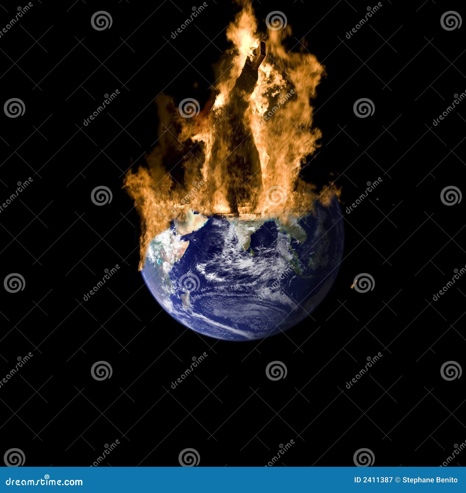 Earth On Fire Royalty Free Stock Photography - Image: 2411387