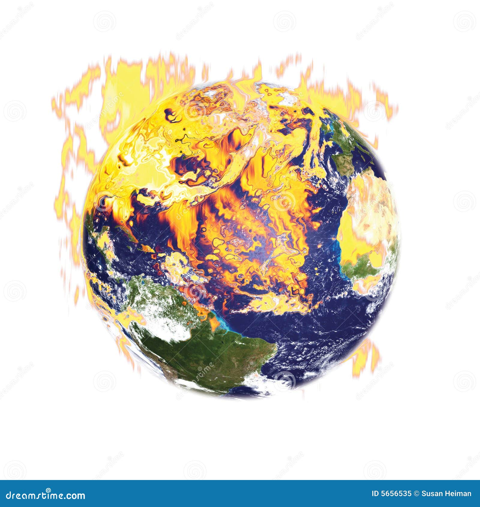 Earth On Fire Royalty Free Stock Photo - Image: 5656535