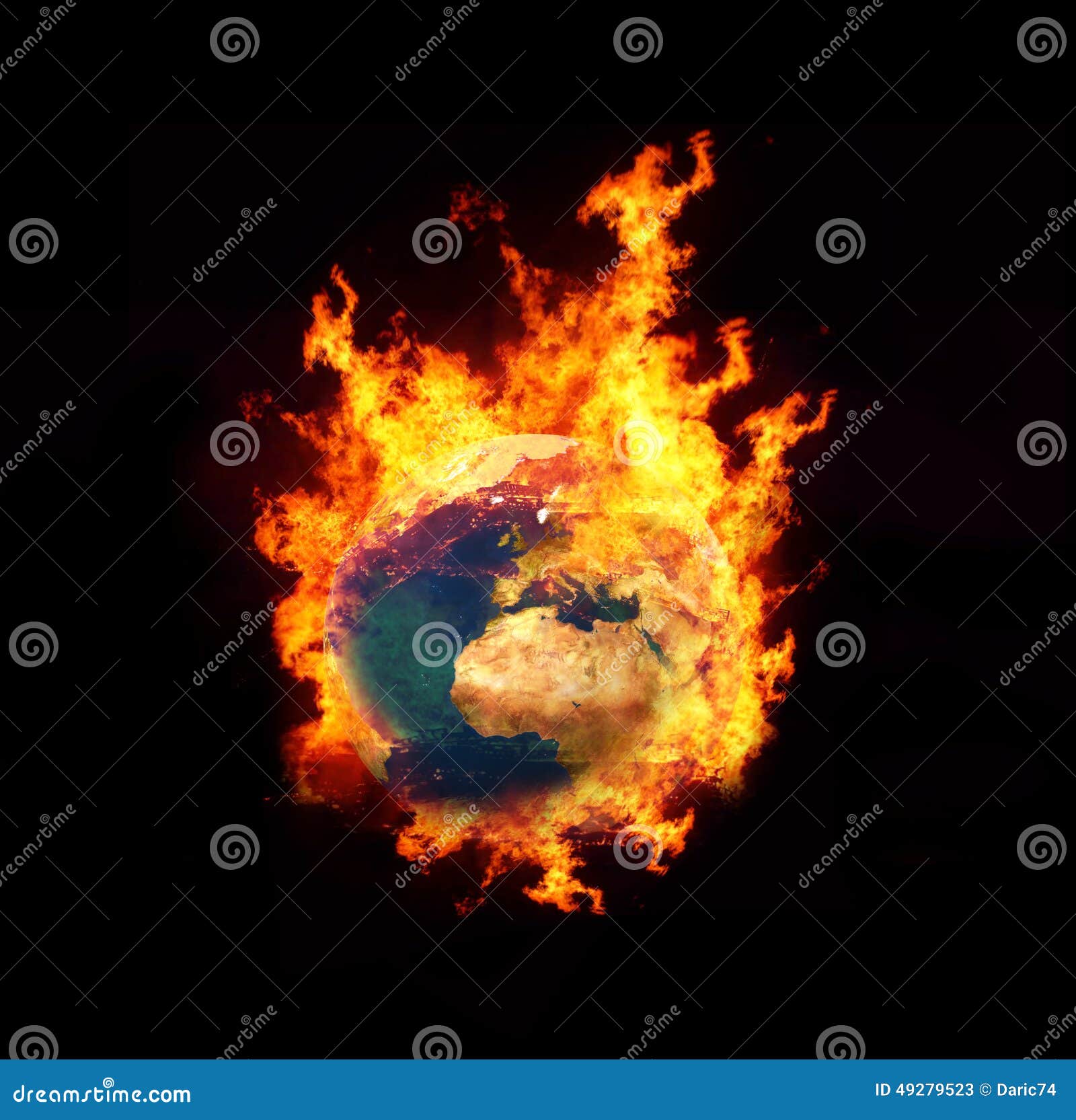 Earth on fire stock image. Image of cradle, black, fingers - 49279523