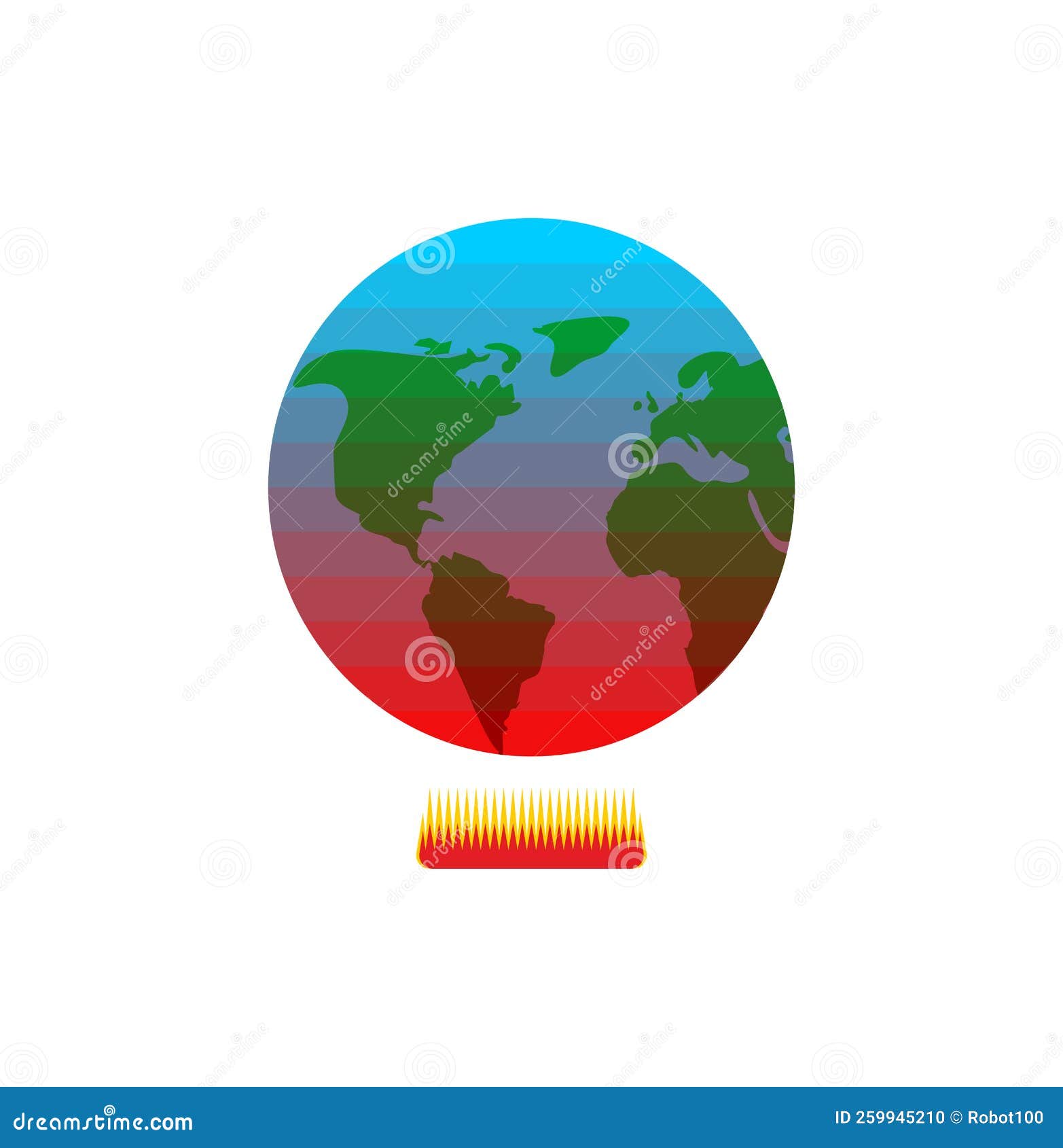 Earth is on Fire. Planet Earth is on Fire Stock Vector - Illustration ...