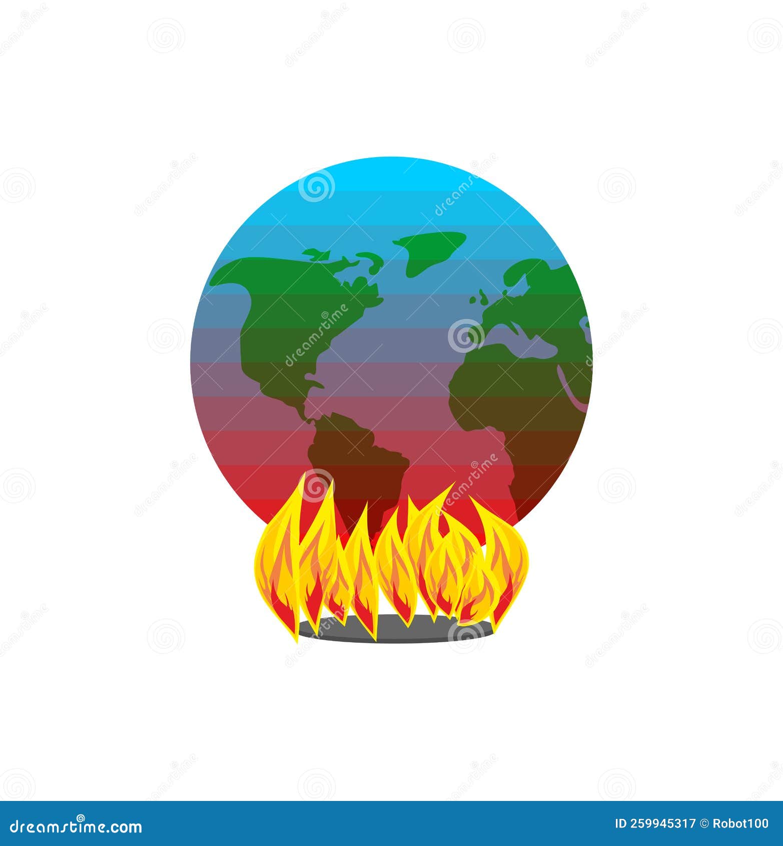 Earth is on Fire. Planet Earth is on Fire Stock Vector - Illustration ...