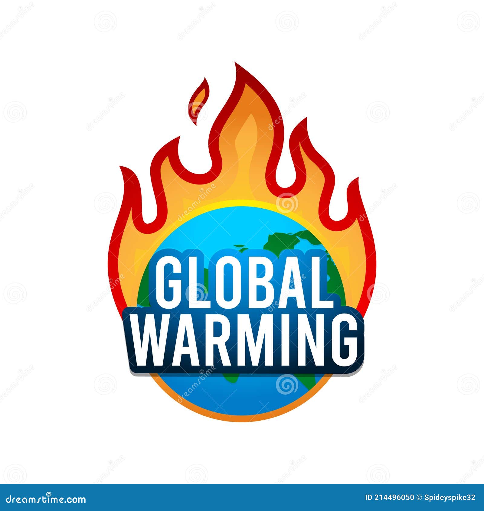 The Earth on Flame. Global Warning Sign Stock Vector - Illustration of ...