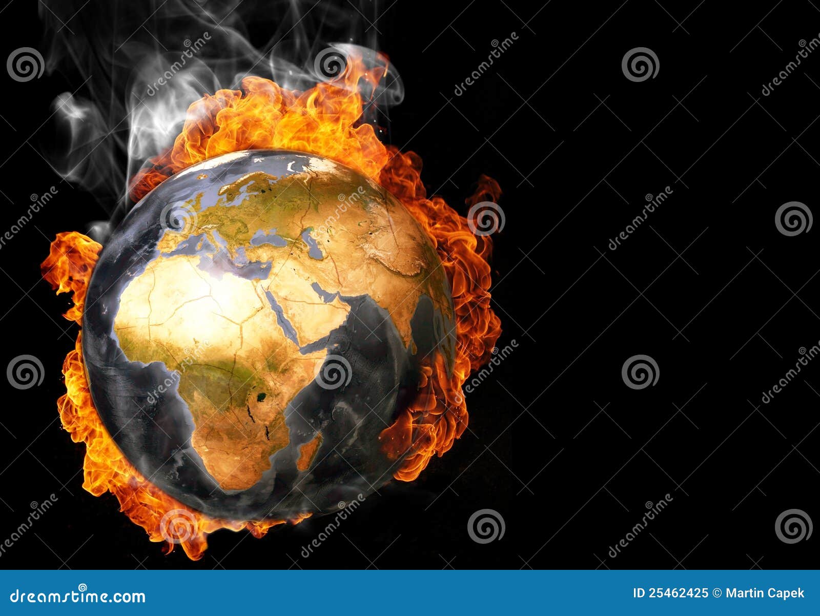 Earth in flames stock image. Image of blazing, climate - 25462425