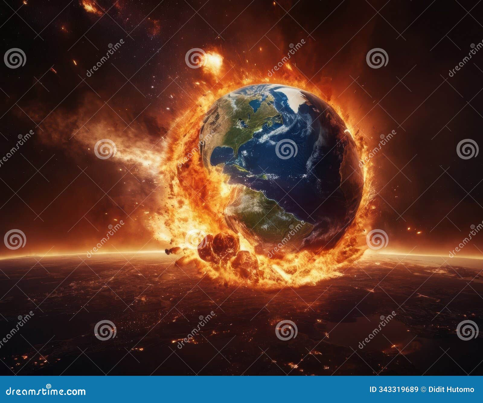 Earth In Flames, Fiery Glow, Blue Oceans, Green Lands, Impending Doom ...