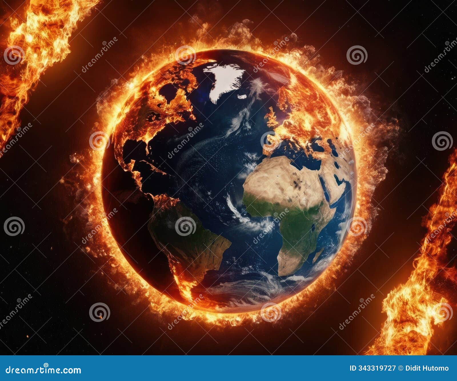 Earth In Flames, Fiery Glow, Blue Oceans, Green Lands, Impending Doom ...