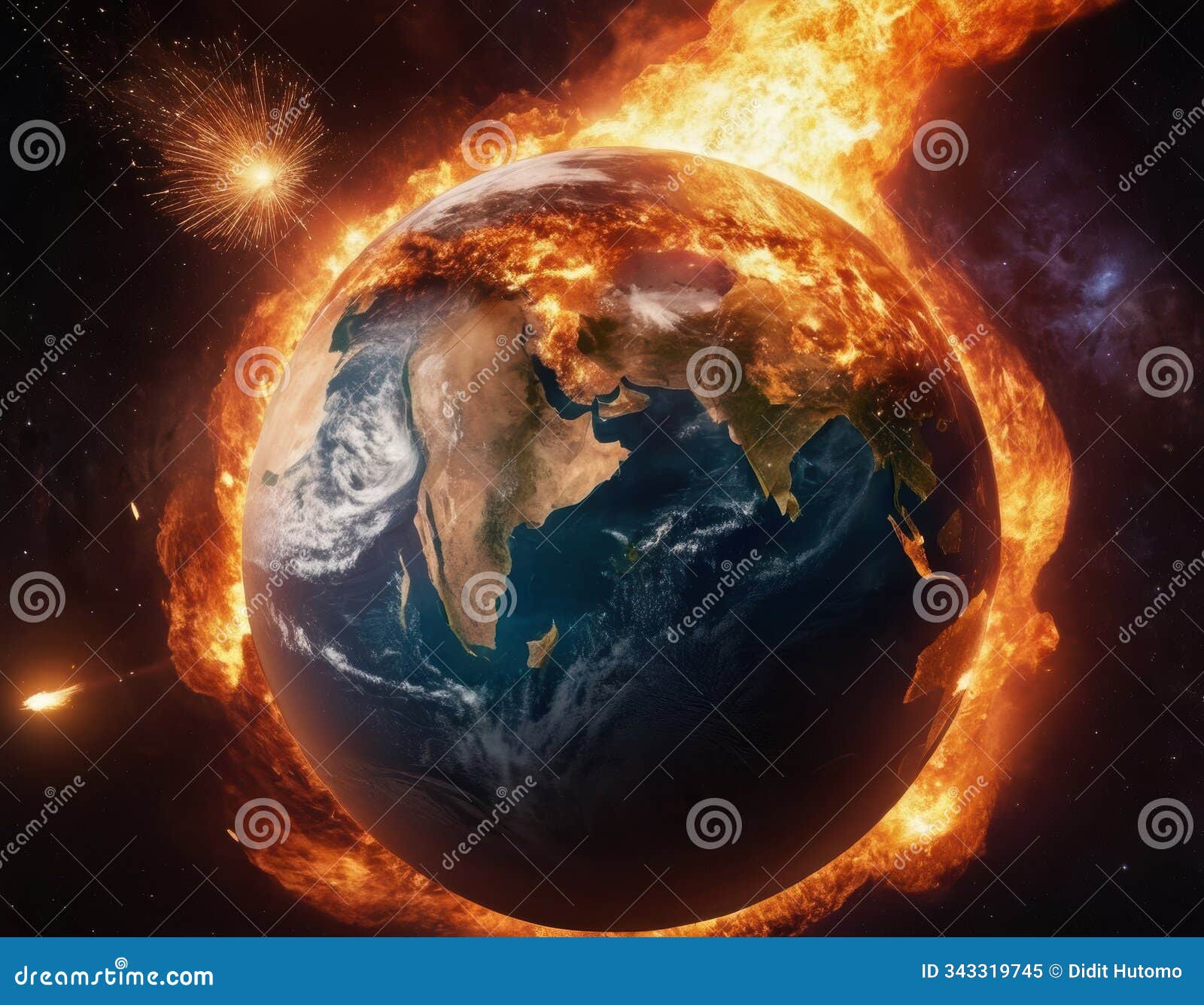 Earth In Flames, Fiery Glow, Blue Oceans, Green Lands, Impending Doom ...