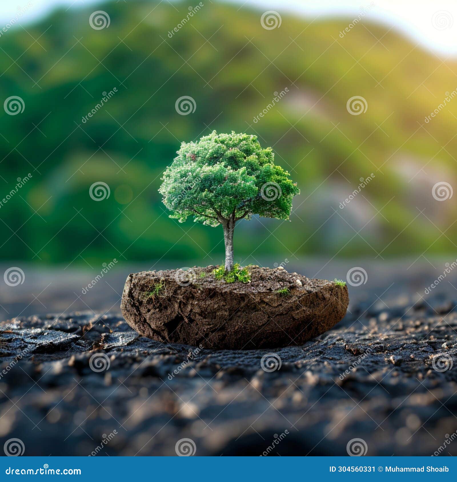 Earth Friendly Symbolism Tree Grows on the Ground, Representing ...