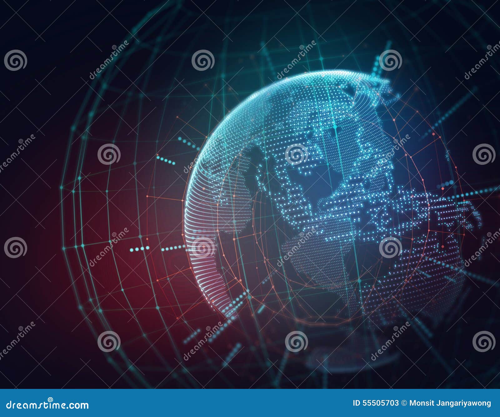 Earth Futuristic Technology Abstract Background Stock Illustration ...