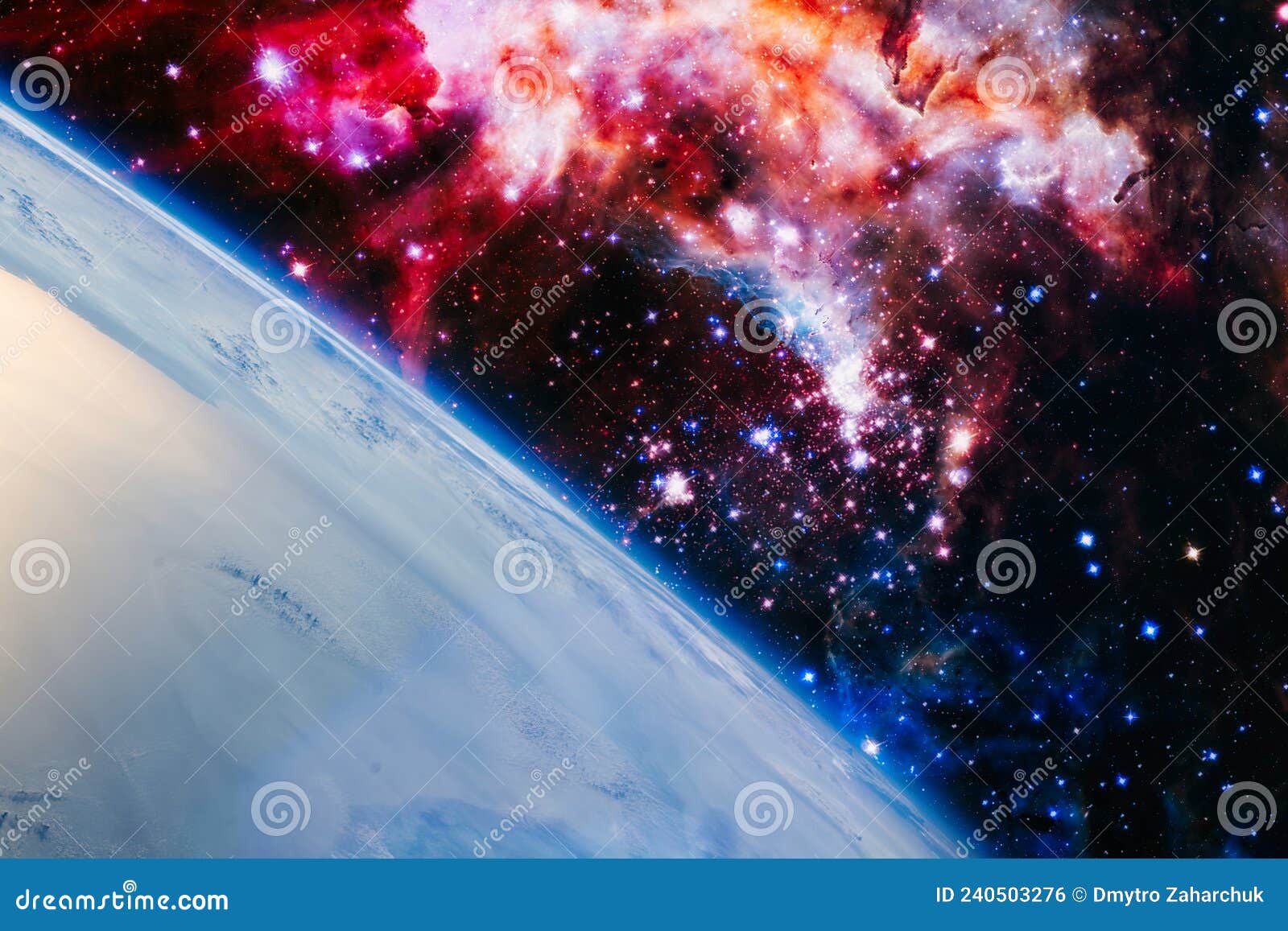 Earth and Galaxy. Elements of this Image Furnished by NASA Stock ...