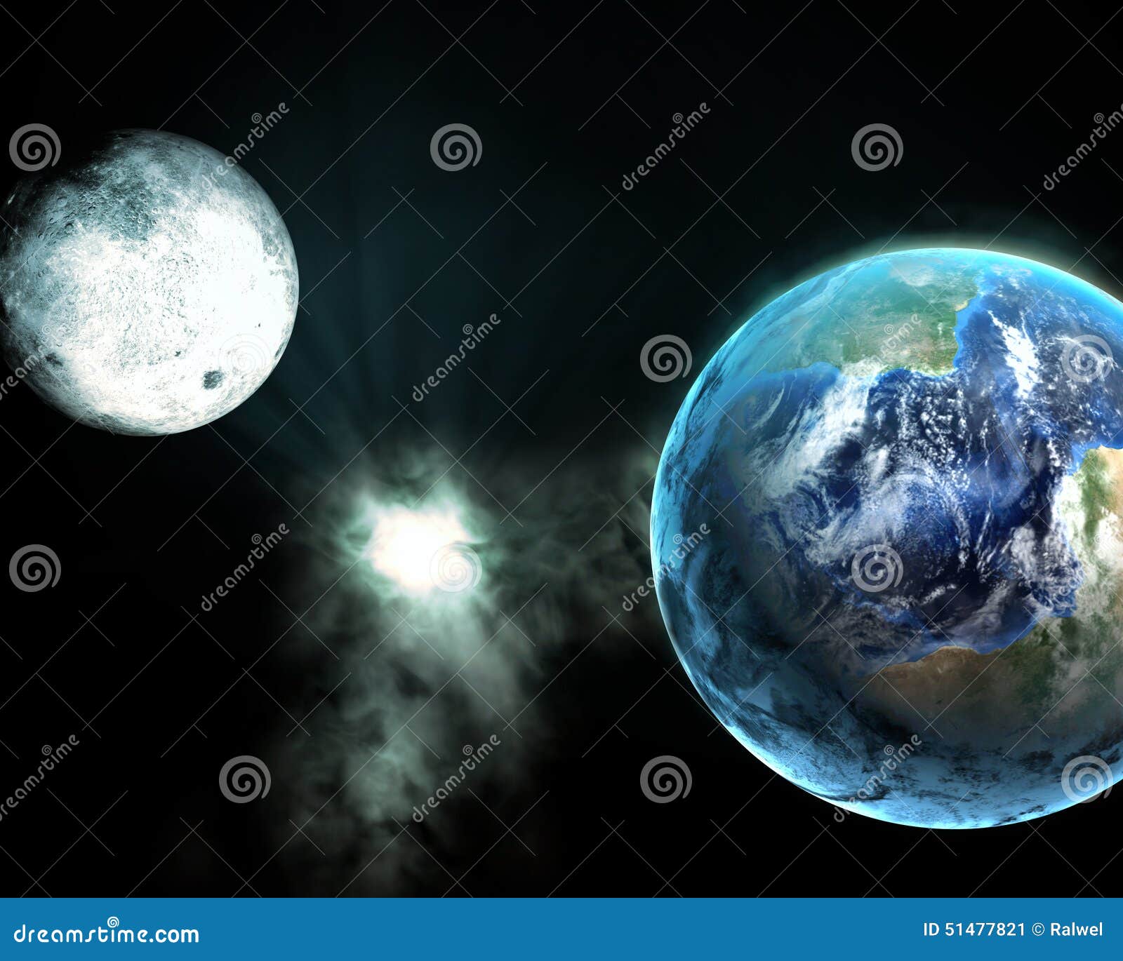 Earth and galaxy stock illustration. Illustration of blue - 51477821