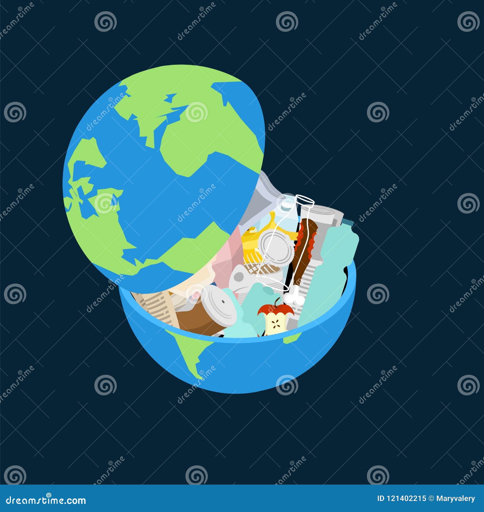 Earth And Garbage Royalty-Free Illustration | CartoonDealer.com #13317144