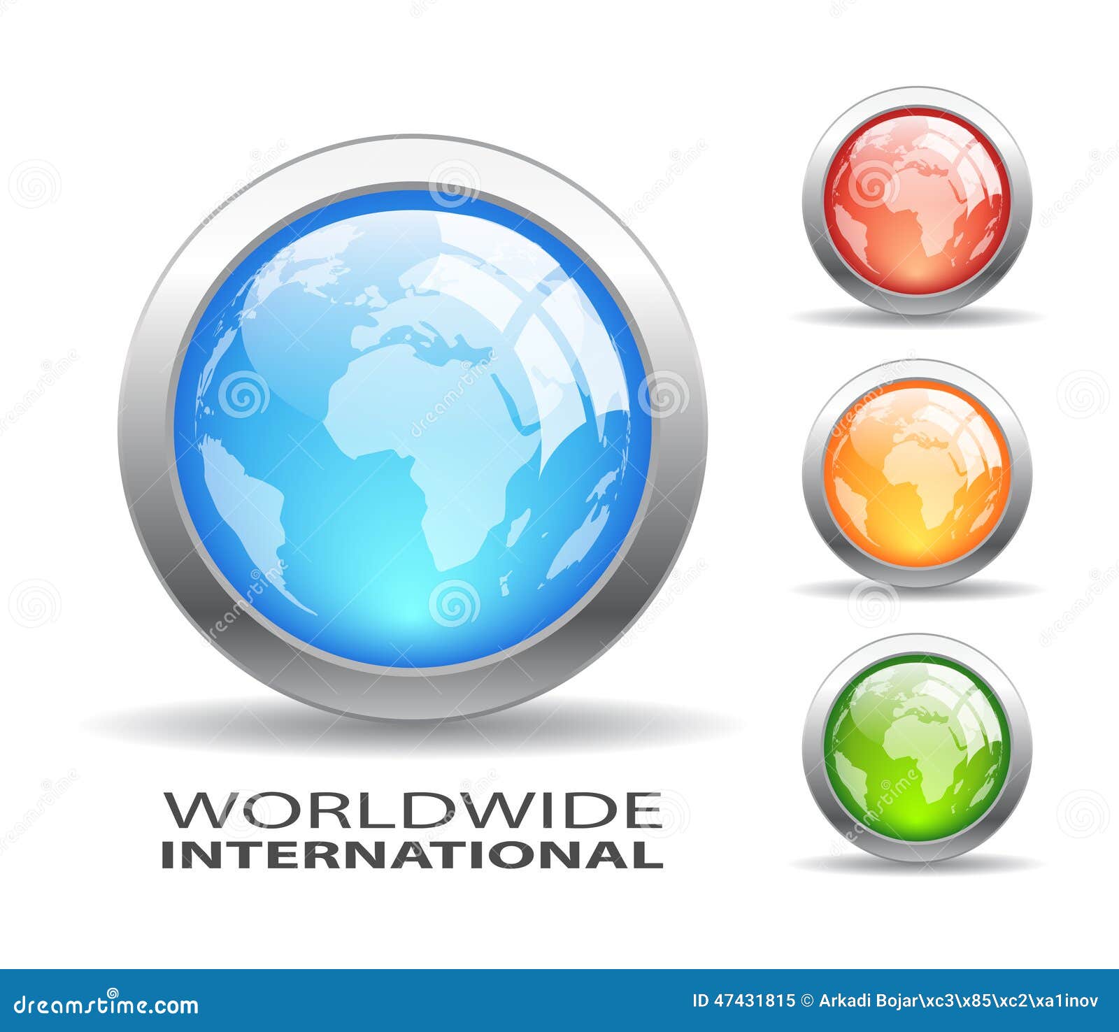 Earth Buttons Cartoon Vector | CartoonDealer.com #12012519