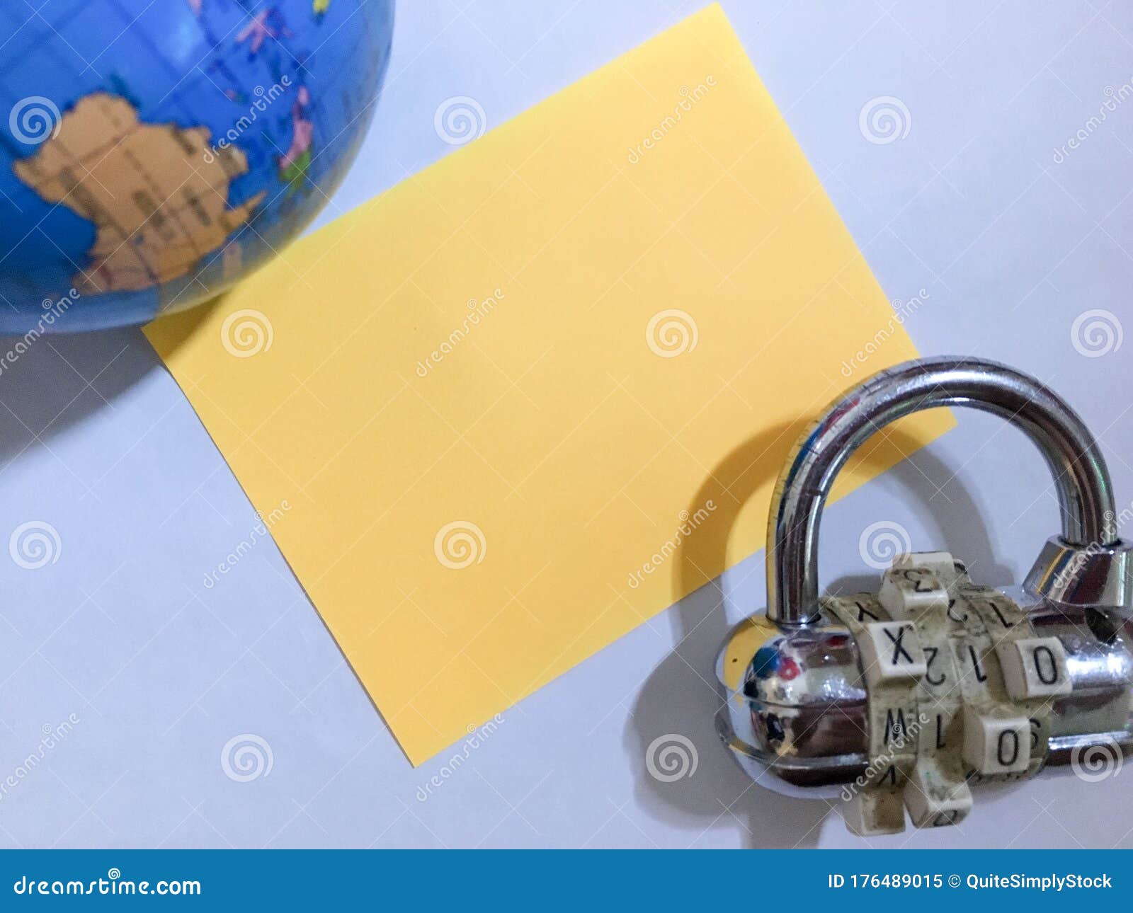 Earth Global Worldwide Lockdown with Text Space on White Globe ...