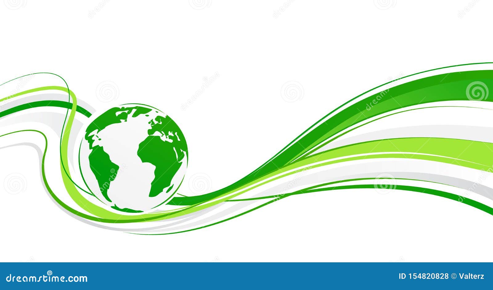 Earth Globe with Abstract Waves Isolated on White Background. Vector ...