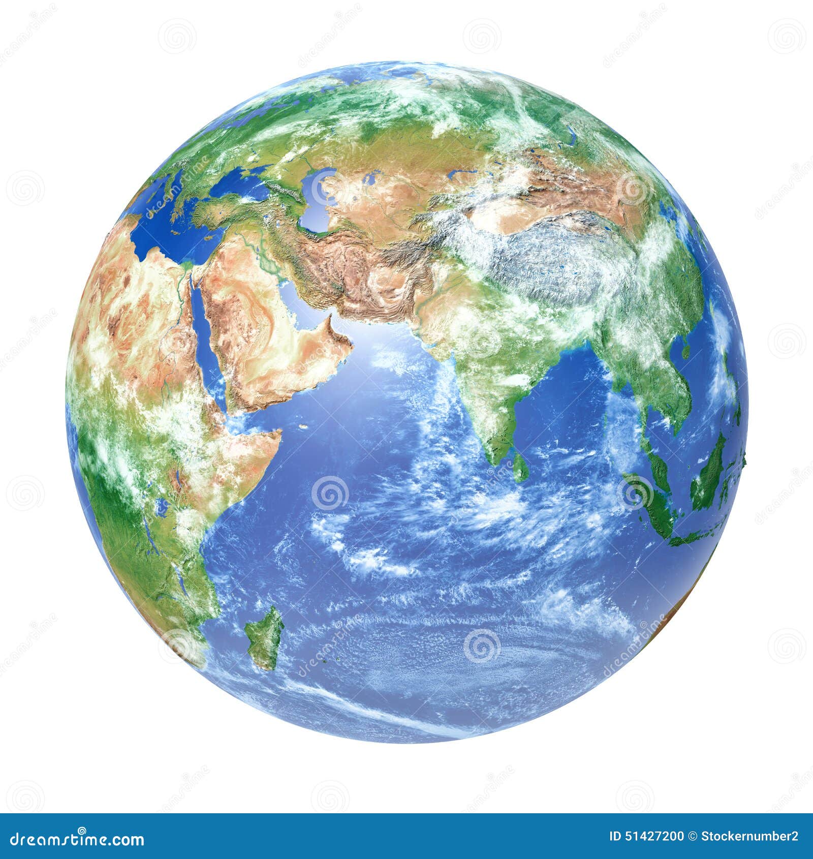 Earth Globe - Africa, Europe and Asia Stock Illustration - Illustration ...