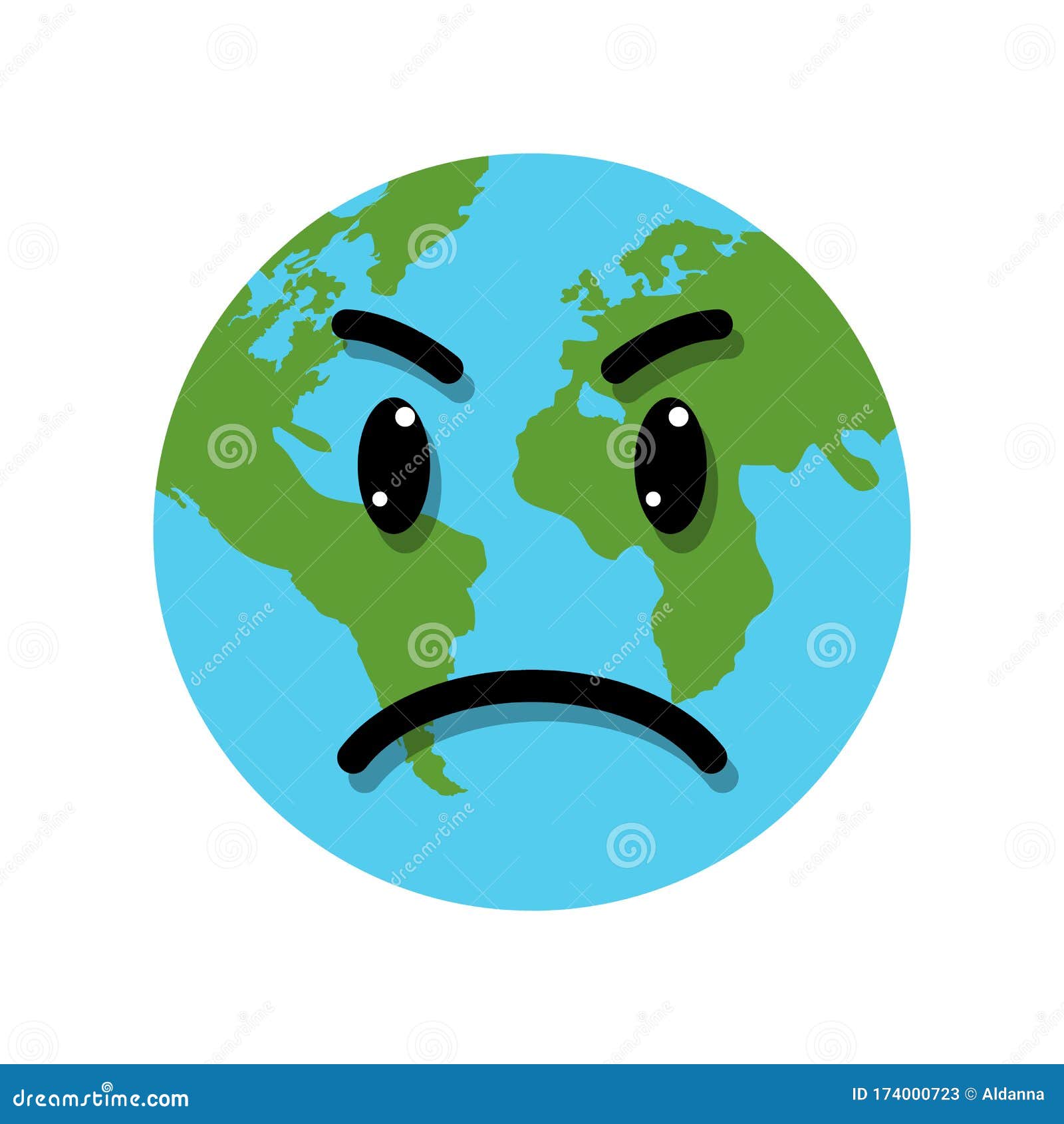 Earth Day Angry Planet Character Vector | CartoonDealer.com #142348685