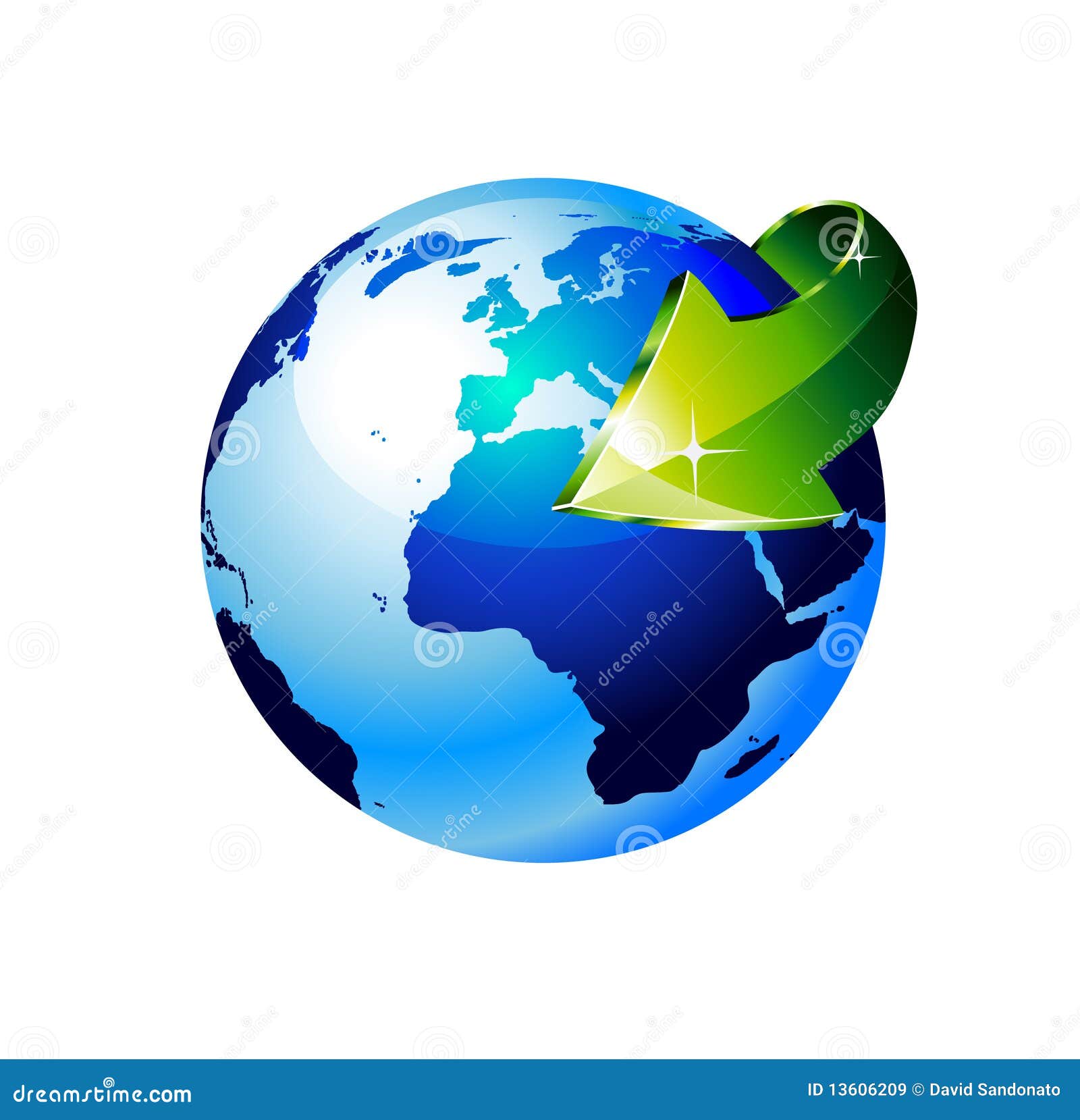 Earth Globe with an Arrow stock vector. Illustration of idea - 13606209 Earth Globe with an Arrow stock vector. Illustration of idea - 13606209