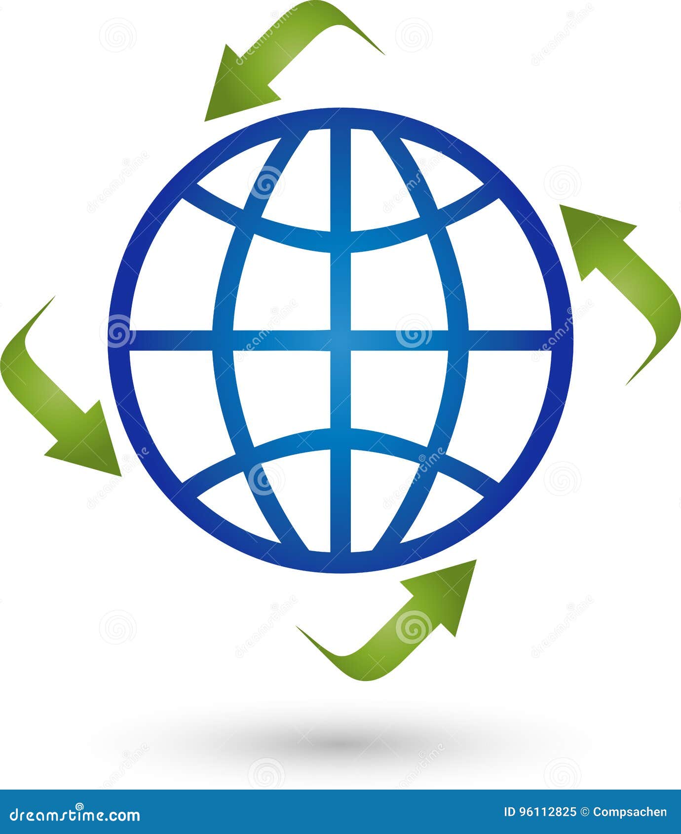 Globe With Arrows Concept Icon Set. Planet Earth And Arrows Symbols ...